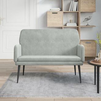 vidaXL Vidaxl - Banc Gris clair 108x79x79 cm Velours