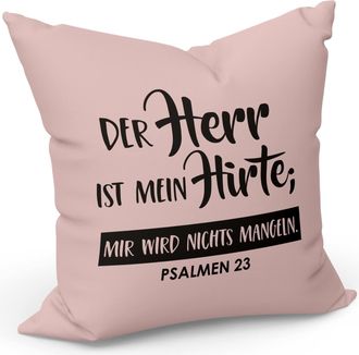 Fabulous Kissen Kissen mit Kissenbezug 40x40 cm Psalmen 23 Bibelverse Spirituell Religiös Quote