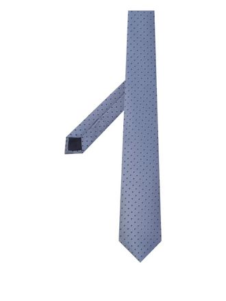 Corneliani Krawatte mit Punktemuster - Blau