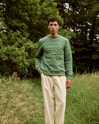 Faguo Sweat col rond vert sapin