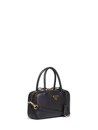 Prada Womens Calf Leather Handbag Black Handbags Hand Bags