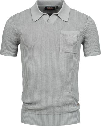 Indicode Herren INHarlo Poloshirt mit Brusttasche | Herrenpoloshirt Polokragen Baumwollshirt Lt Grey, XXL