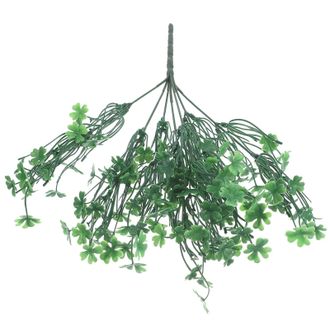 Amosfun K&uuml;nstliche Vierbl&auml;ttrige Kleeblattpflanze 35X10X35cm Gr&uuml;n Kunststoff f&uuml;r Hochzeiten und Garten Dekoration Innen und Au&szlig;en