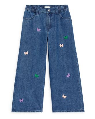Arket Bestickte Jeans -Blau