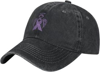 Generic Casquette Ruban Violet De Sensibilisation Au Cancer du Pancréas Casquettes Sport Confortable Solaire Cap Respirant pour Extérieur Homme Golf