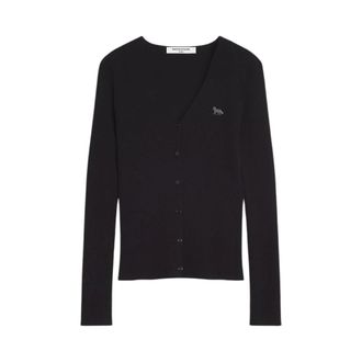 Maison Kitsun&eacute; Maison Kitsun&eacute; Cardigan Schwarz - - Knitwear - Damen - Schwarzk - M