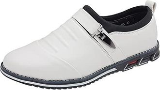 Generic Chaussures habill&eacute;es en cuir verni pour homme - Mocassins formels &agrave; enfiler - Mocassins &agrave; fond plat - Chaussures derbys respirantes &agrave; bout rond - Moca