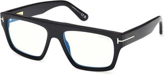 Tom Ford Homme, Accessoires, Noir, Taille: 56 MM Ft6084B 001 Eyeglasses