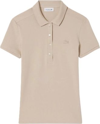 Lacoste Femme, Tops, Gris, Taille: 34 FR Polo L.12.D Slim Fit Stretch en Mini Piqu&eacute;