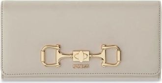 Guess Femme, Accessoires, Blanc, Taille: ONE Size Saffiano Wallet