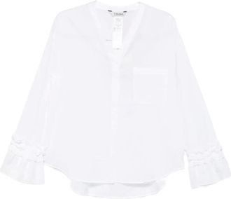 Max Mara Femme, Blouses et Chemises, Blanc, Taille: 34 FR Chemisier &agrave; encolure en V