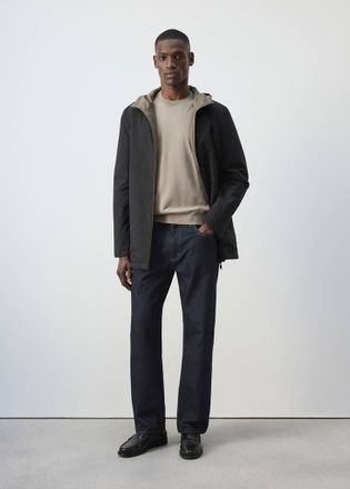 Mango Wasserabweisender, wendbarer Parka schwarz - Herren - XXL - MANGO MAN