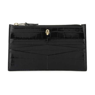 Alexander McQueen Schwarzes Leder Beauty Cases Etui - - Bags - Damen - Schwarzk - ONE SIZE
