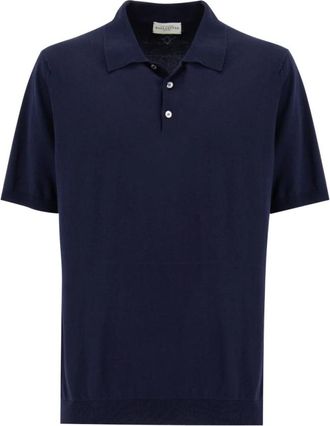 Ballantyne Gestricktes Polo aus Ultraleichter Baumwolle - - Tops - Herren - Blau - L
