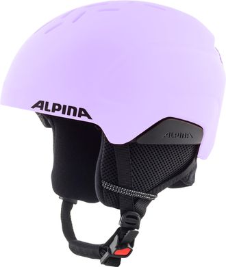 Alpina PIZI - Leichter, bruchfester & individuell anpassbarer Skihelm f&uuml;r Kinder, mit abnehmbaren Ohrenpolstern - Lilac matt - M (51-55 cm)