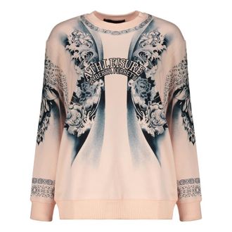 Alberta Ferretti Baumwoll-Sweatshirt mit Print - - Sweatshirts & Hoodies - Damen - Rosa - XL