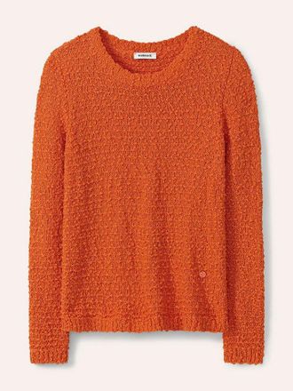 Walbusch Rundhalspullover Damen Strukturpullover mit Noppen-Effekt Rundhals Langarm, modern