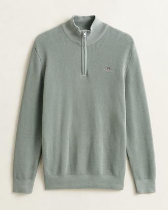 GANT Troyer aus Baumwolle in Waffelstruktur mit Logo-Stickerei in