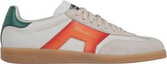 Santoni Low-Top Sneaker - Heren DBS Olympic Sneaker Wit/Grijs - Gr. UK_7_5 - in Weiß - für Damen