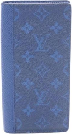 Louis Vuitton Portefeuille Brazza Long en Cuir PVC Pre-owned - Homme - Pre-owned - Bleu - Taille: ONE Size