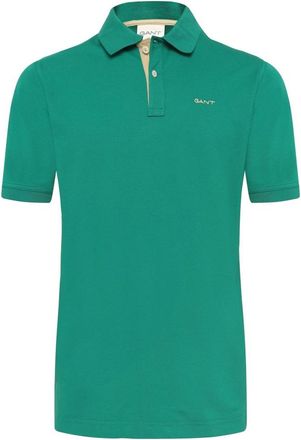 GANT Piqu&eacute;-Poloshirt mit Stretchanteil und Label-Stickerei, Regular Fit in