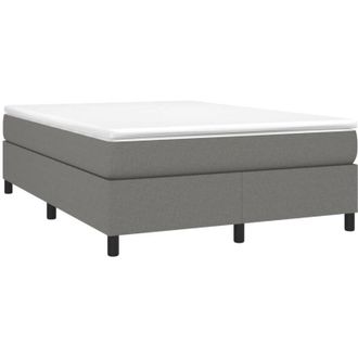 vidaXL Bettgestell ohne Matratze Dunkelgrau 140x190 cm Stoff Vidaxl