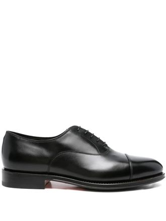 Santoni chaussures oxford à bout contrastant - Noir