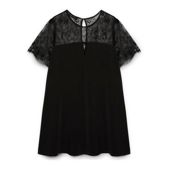 Fiorella Rubino Femme, Robes, Noir, Taille: 52 FR Robe courte avec dentelle