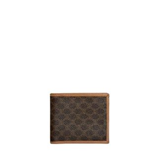Celine Portefeuille compact en toile enduite Pre-owned - Femme - Pre-owned - Brun - Taille: ONE Size