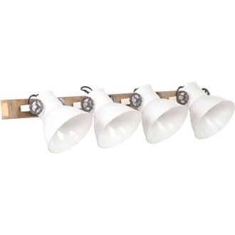 vidaXL Wandlampe Industriestil Wei&szlig; 90x25 cm E27 Vidaxl