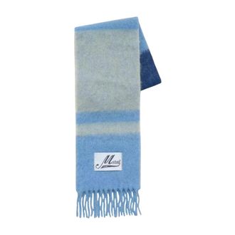 Marni Blau Gestreifter Fransenschal - - Accessories - Damen - Blau - ONE SIZE