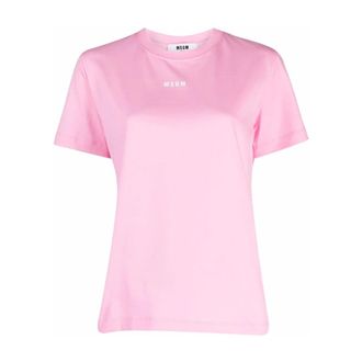 Msgm T-Shirt mit Mikro-Logo - - Tops - Damen - Rosa - S