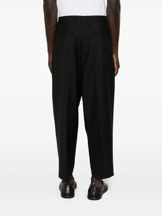 Jil Sander Mohair-Blend Trousers - Black
