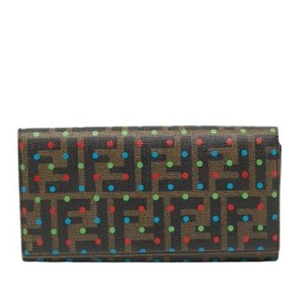 Fendi Portefeuille en Toile Pre-owned - Femme - Pre-owned - Brun - Taille: ONE Size