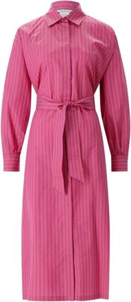 Max Mara Femme, Robes, Rose, Taille: 40 FR Robe Chemise Ray&eacute;e en Coton et Soie