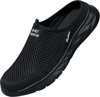 Generic Pantoufles pour hommes Generisch - Sandales &agrave; enfiler - S&eacute;curitaires - Orthop&eacute;diques - Noir - Chaussures de loisirs - Confortables - Souples - Chaussu