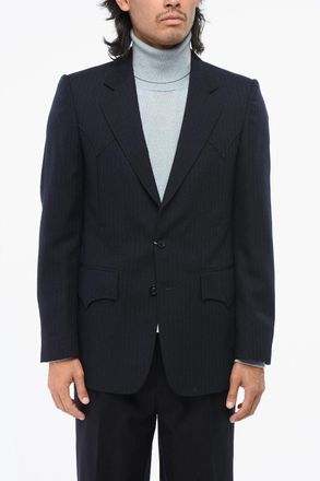 Maison Margiela MM1 Blazer aus Wolle mit Ton-in-Ton-Streifen Maison Margiela