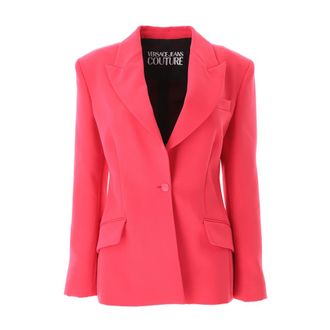 Versace Jeans Couture Barock Fuchsia Blazer Jacke - - Jackets - Damen - Rosa - M