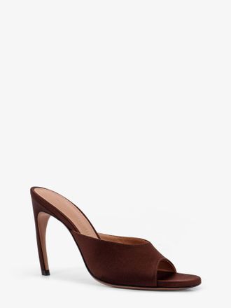 The Attico Womens Sandals Betta Satin Brown
