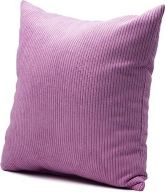 Gözze Kissen Capri, Dekokissen in Feincord-Optik, Weiches Sofakissen mit Füllung, 100% Polyester, 60 x 60 cm - Flieder