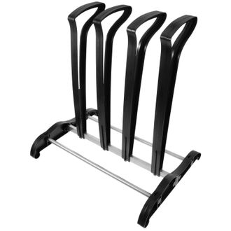 Lurrose Stiefelhalter f&uuml;r 2 Paar aus Kunststoff und Edelstahl rutschfest mit Bodenpolstern Multifunktionaler Stiefelst&auml;nder f&uuml;r Schneestiefel und &Uuml;berstiefel 