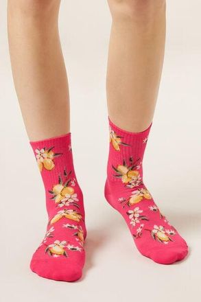 Calzedonia Socken Mit Food-motiven Rosa