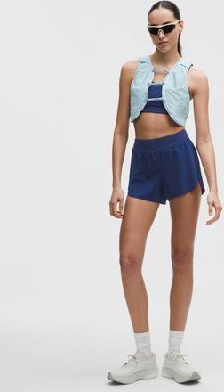 lululemon Short Fast and Free fendu taille haute coupe classique pour Femmes - 8 cm - Bleu - Taille 2XS