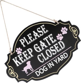 BESPORTBLE Türschild Holz Kolonialstil Hängeschild Gartendekoration Haustierschild Außentürschild Umweltfreundlich