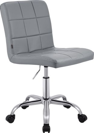 Clp Arbeitshocker höhenverstellbar mit Lehne und Rollen Darfield, Arbeitsstuhl ergonomisch 360° drehbar, Kosmetikstuhl bis 150 kg belastbar, Farbe:grau, M