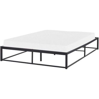 Beliani Bett mit Lattenrost Metall VIRY 140 x 200 cm Schwarz