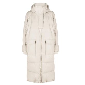 Brunello Cucinelli Eleganter langer Puffer-Mantel - - Coats - Damen - Beige - M