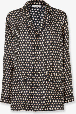 Fendi Pajamas printed silk shirt - FENDI - gender_Woman