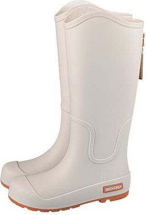 Generic Chaussures pluie en caoutchouc unisexes Bottes imperm&eacute;ables antid&eacute;rapantes semi-compens&eacute;es Confortable Antid&eacute;rapant Imperm&eacute;abilit&eacute; totale Isolation th