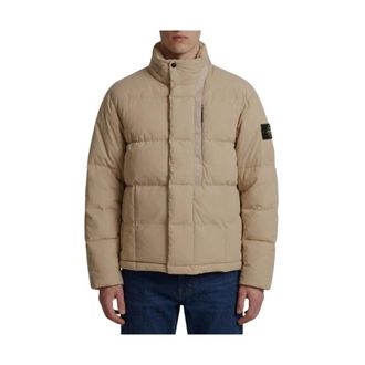 Stone Island Gesteppte Kapuzenjacke - - Jackets - Herren - Beige - L